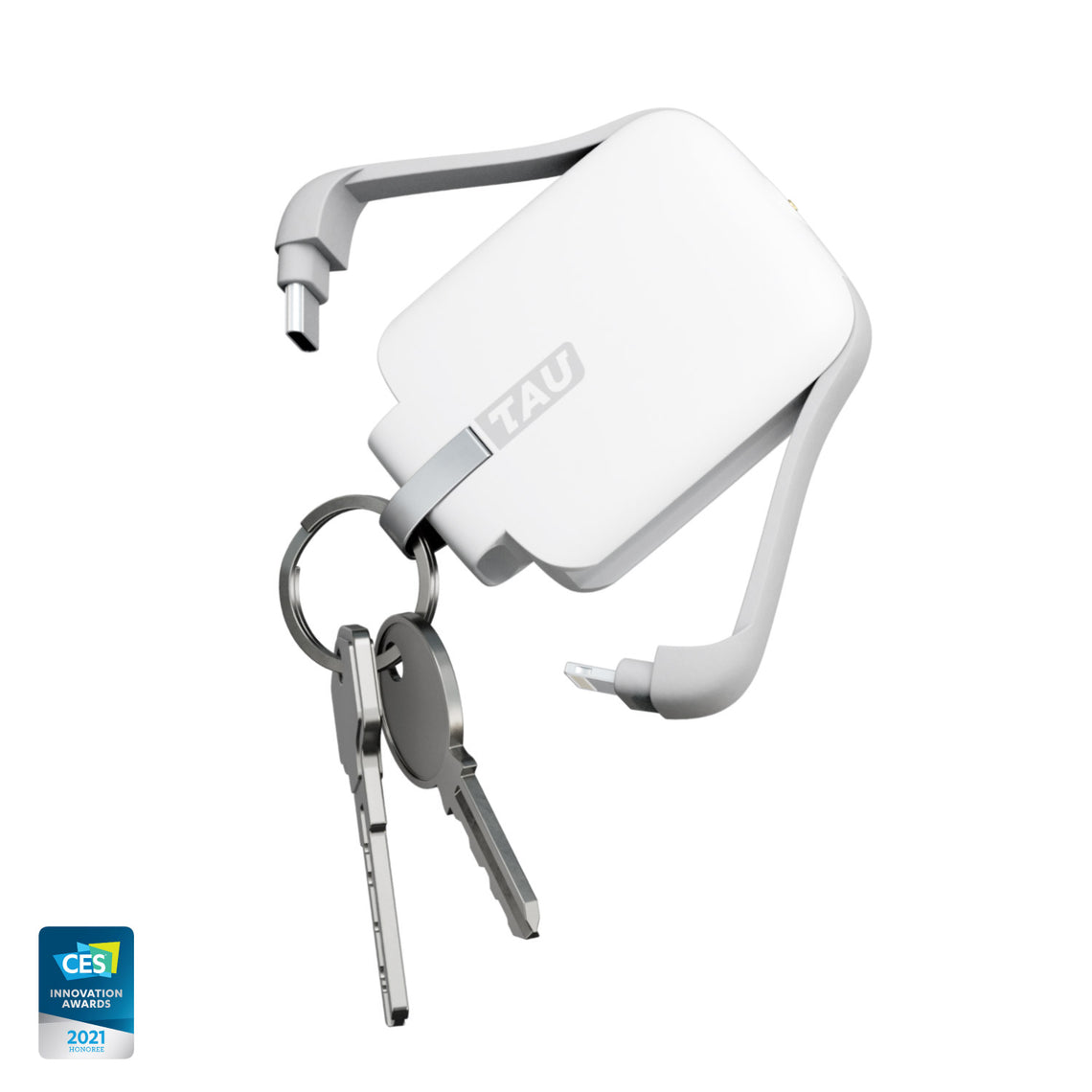 Rolling Square TAU® | Keyring emergency power bank | Integrated cables ...