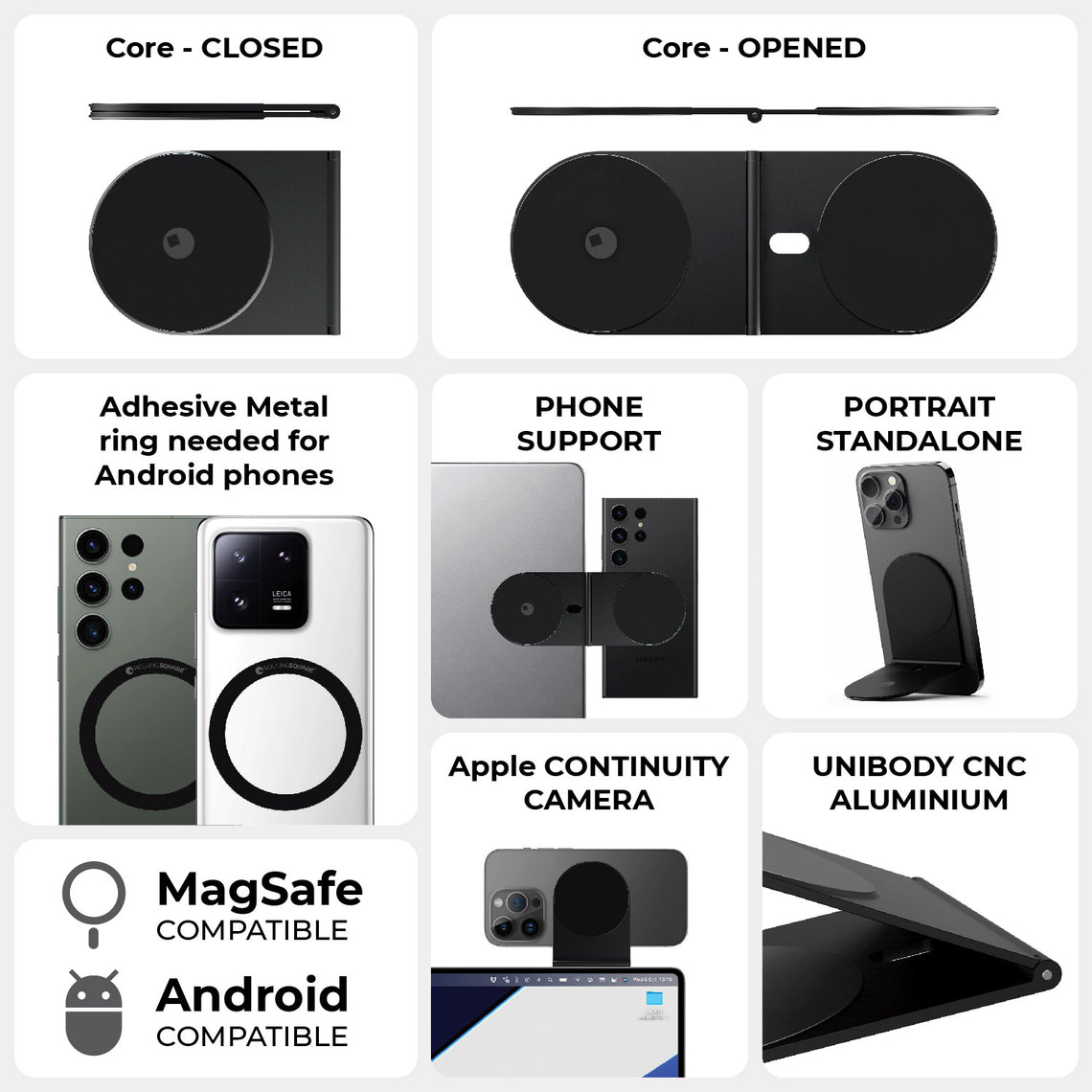 Rolling Square EDGE® Pro Core | Universal magnetic phone holder ...