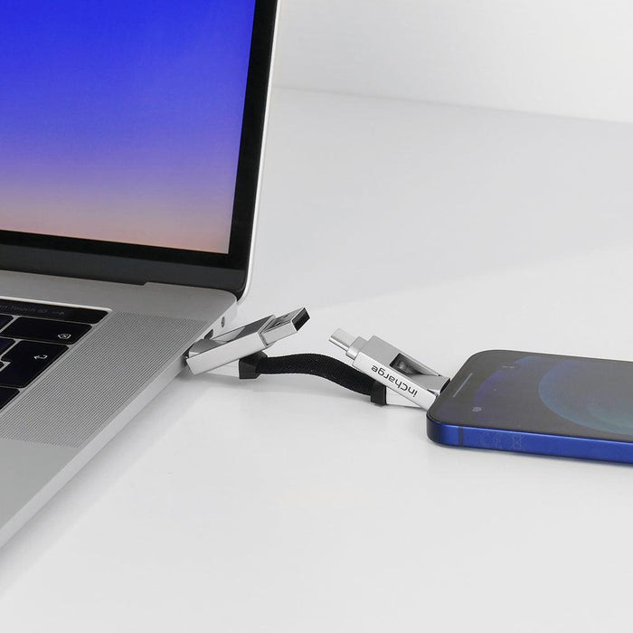 Rolling Square inCharge® 6 | Keyring multi charging cable | 6 different ...